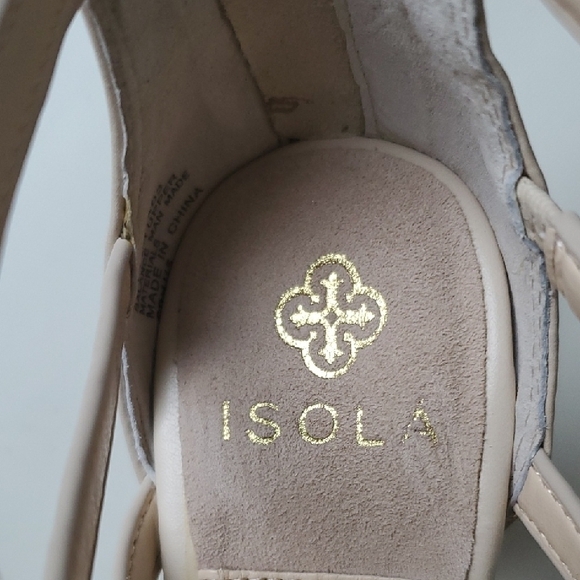 Isola | Shoes | Isola Cream Heels With Stiletto And Strappy Design ...